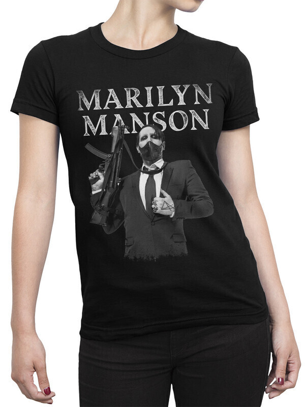 Футболка женская Dream Shirts Marilyn Manson - Мэрилин Мэнсон 1880-1 черная M