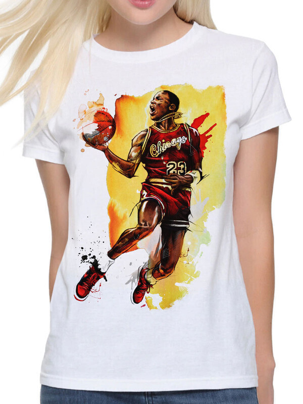 Футболка женская Dream Shirts Майкл Джордан 5000798-1 белая 3XL
