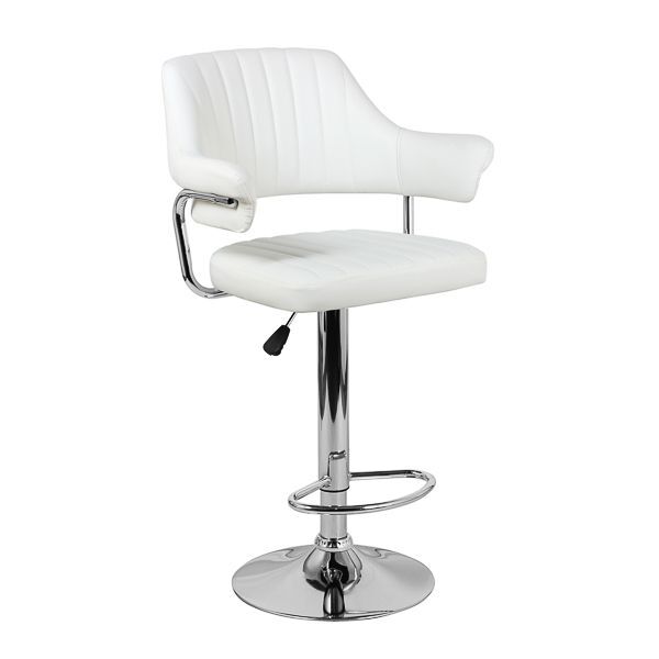 Барный стул Империя стульев Касл WX-2916 white, хром/белый