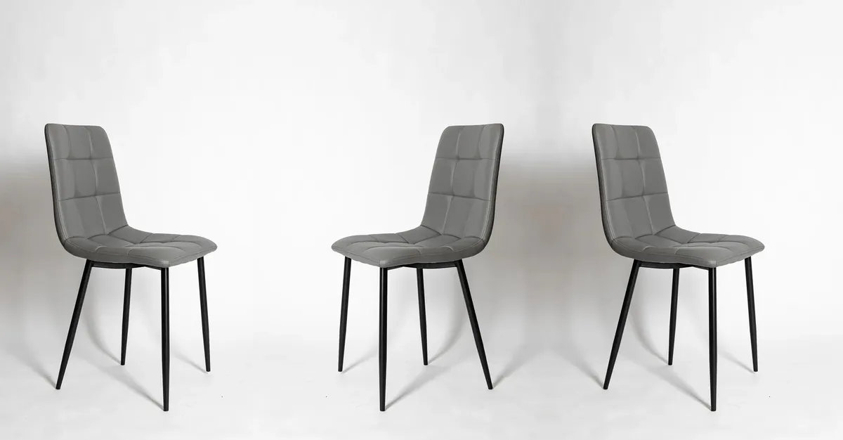 Комплект стульев для кухни из 3-х штук, Ла Рум, OKC - 1225 серый
