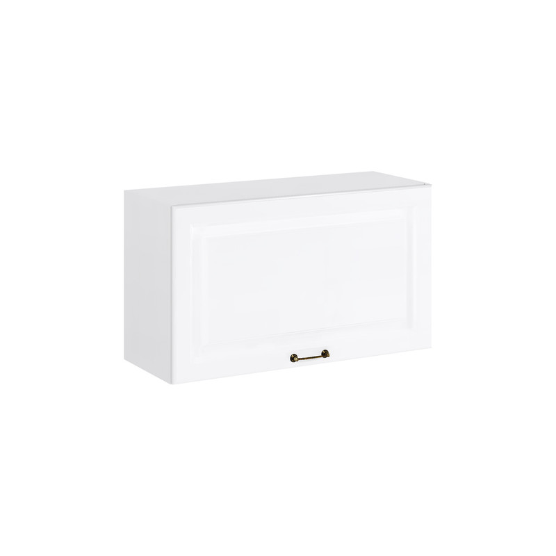 Навесной шкаф горизонтальный 809 МС Ницца Сурская мебель МДФ цвет Белый/Айленд СофтФ87Н