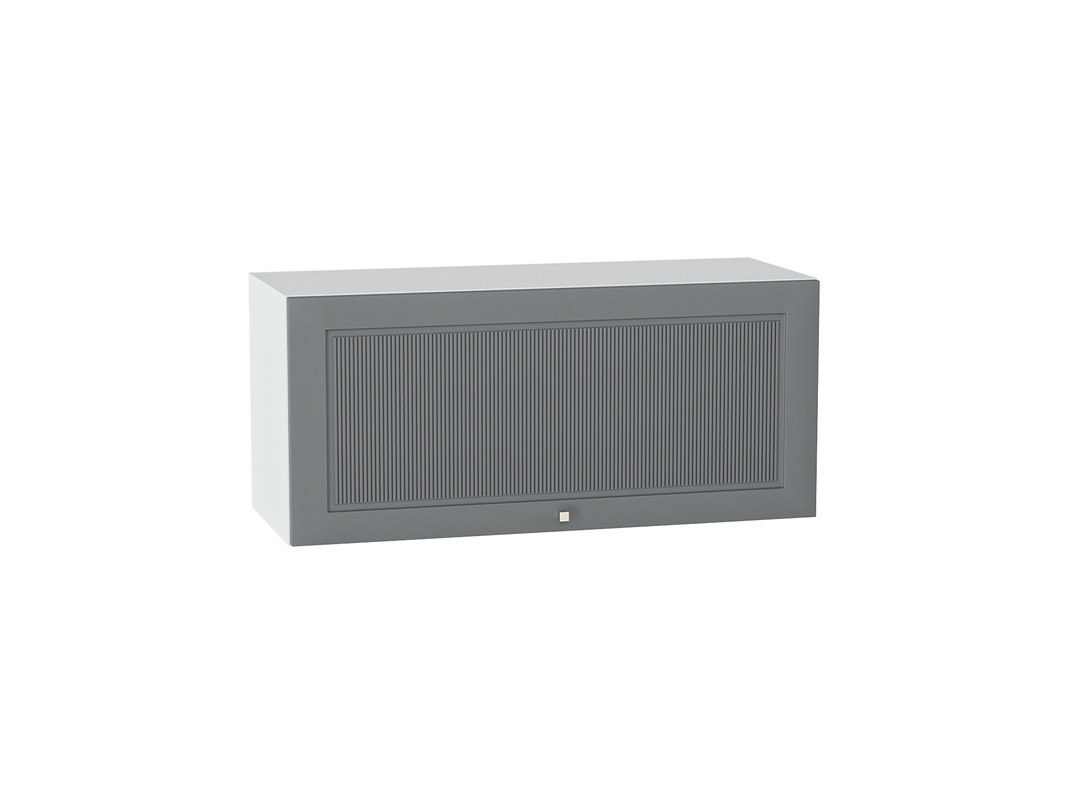 Навесной шкаф горизонтальный 809 МС Моцарт Сурская мебель МДФ цвет Белый/Монблан софт Ф87Н