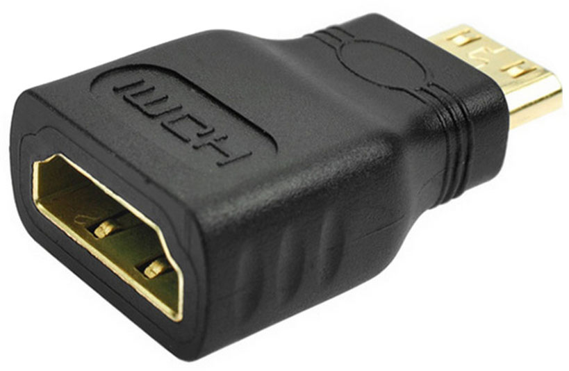 Адаптер-переходник GSMIN BR-02 HDMI (F) - mini-HDMI (M) (Черный)