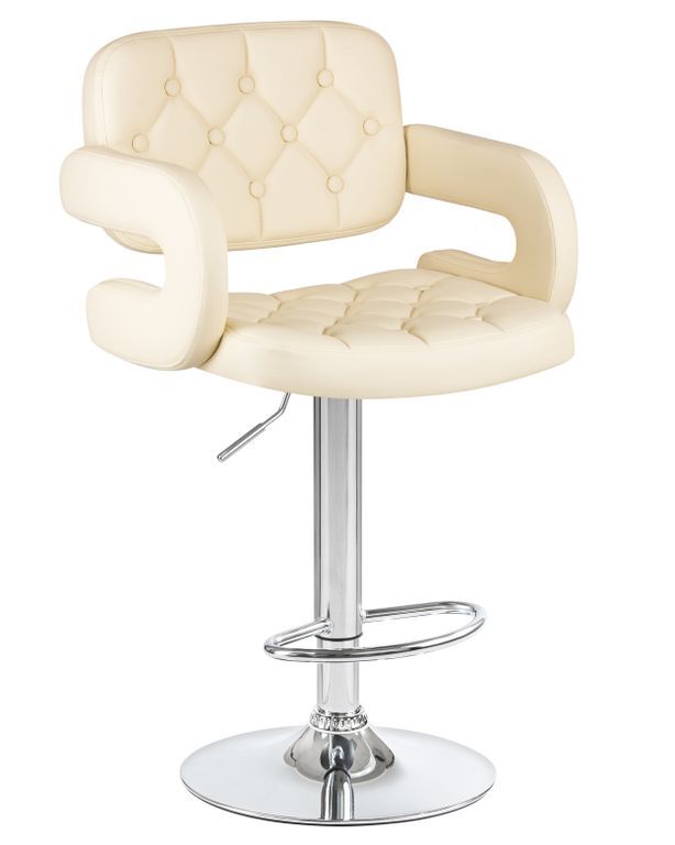 Барный стул Империя стульев Tiesto-D LM-3460 cream, хром/кремовый
