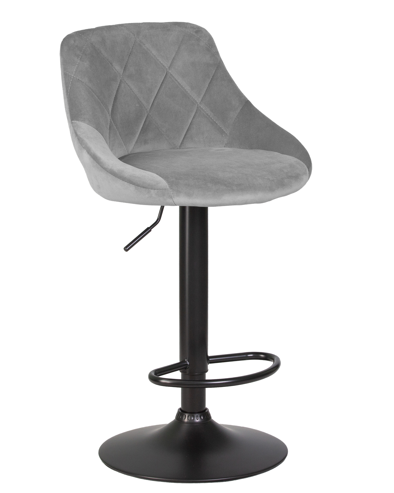 Барный стул Империя стульев LOGAN BLACK LM-5007_BlackBase (MJ9-75), черный/серый