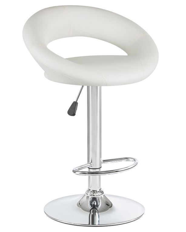 Барный стул Империя стульев MIRA-D LM-5001 white, хром/белый