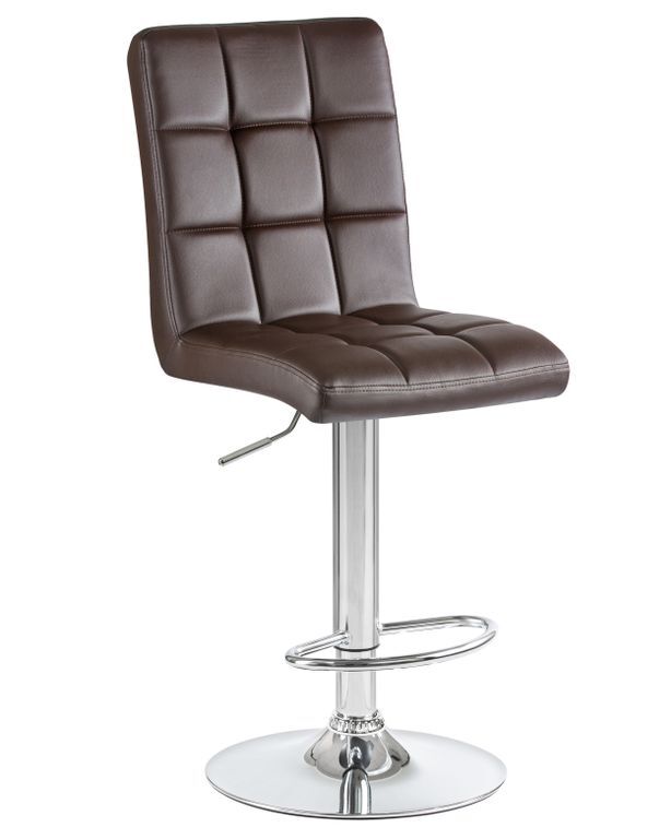Барный стул Империя стульев Kruger-D LM-5009 brown, хром/коричневый