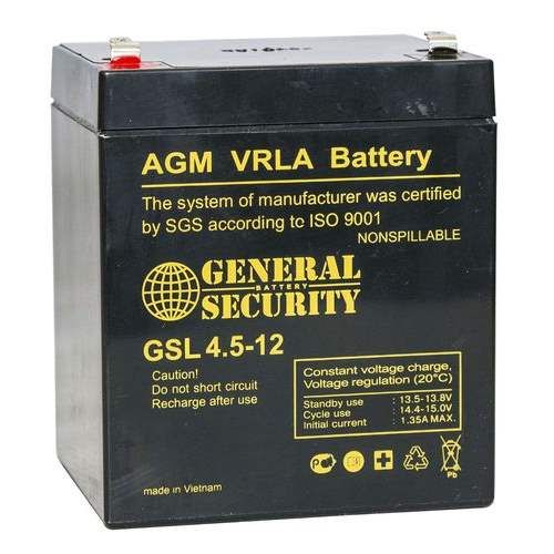 Аккумулятор для ИБП General Security GSL4.5-12 4.5 А/ч 12 В GSL4.5-12