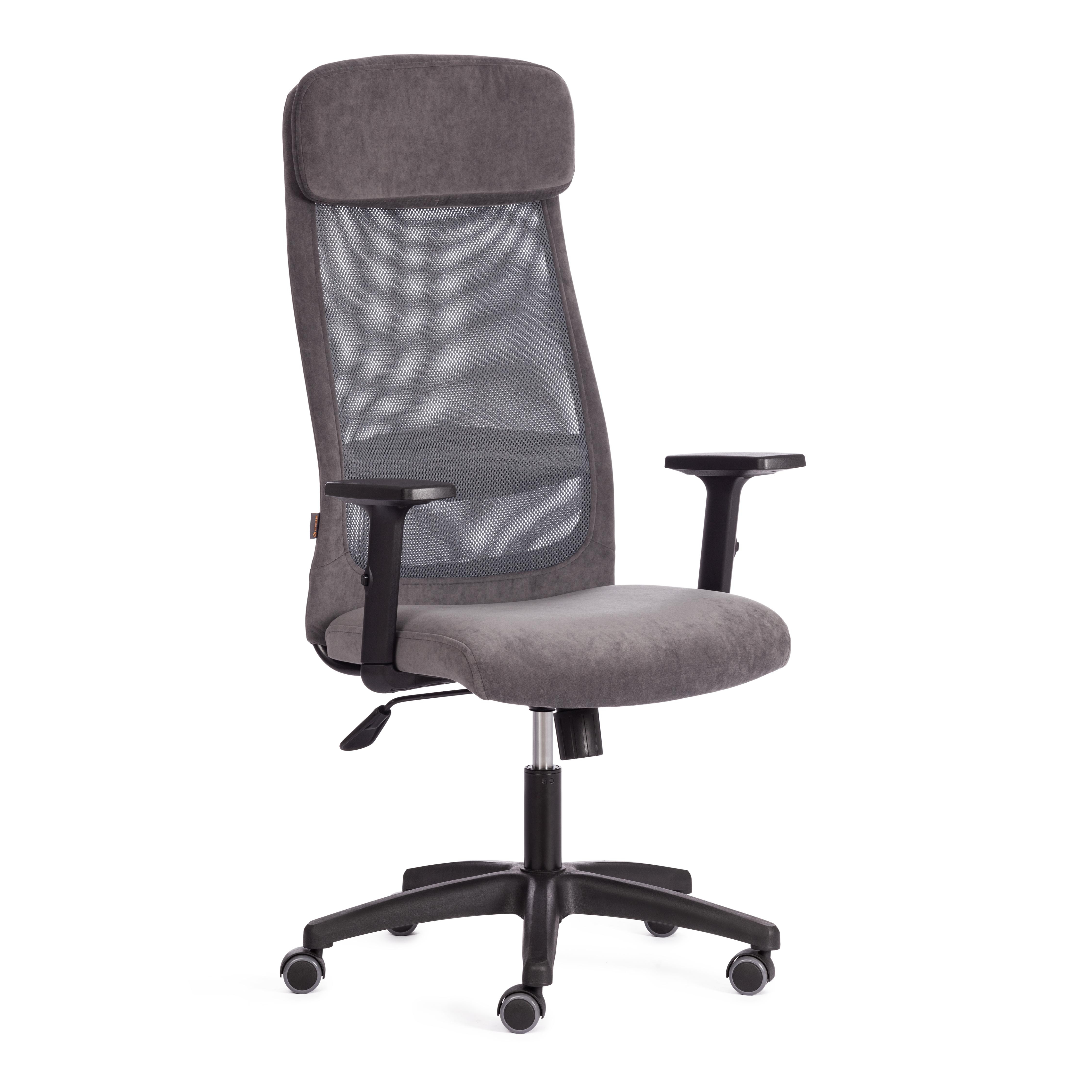 Компьютерное кресло TetChair PROFIT PLT, флок, ткань, серый
