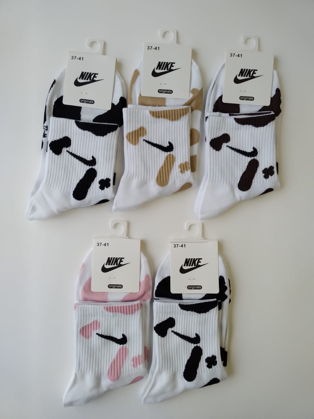 Комплект носков женских Nike W-22 разноцветных 37-41, 5 пар