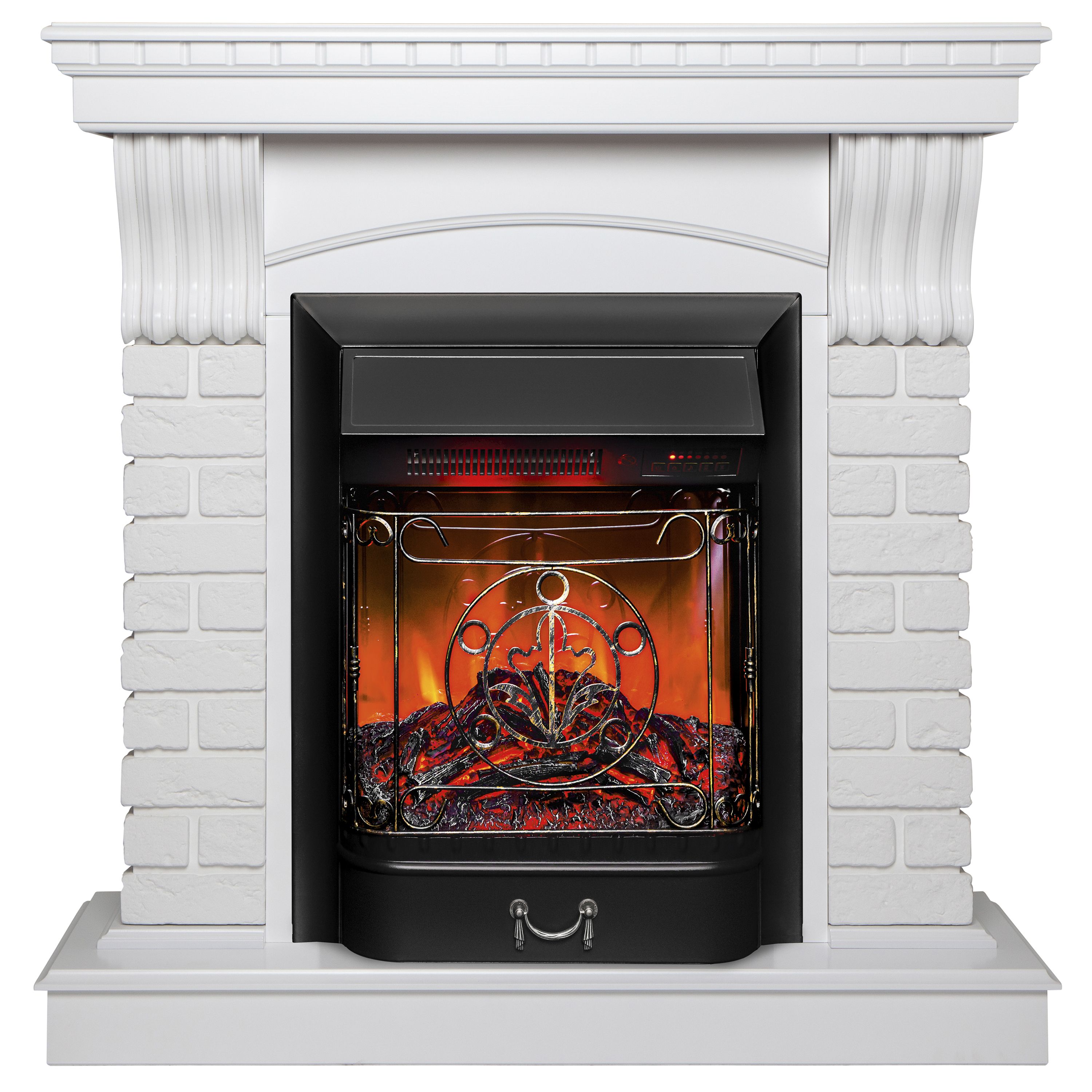 Электрокамин RealFlame Jazz STD/EUG WT-P511 с очагом Majestic Lux Black