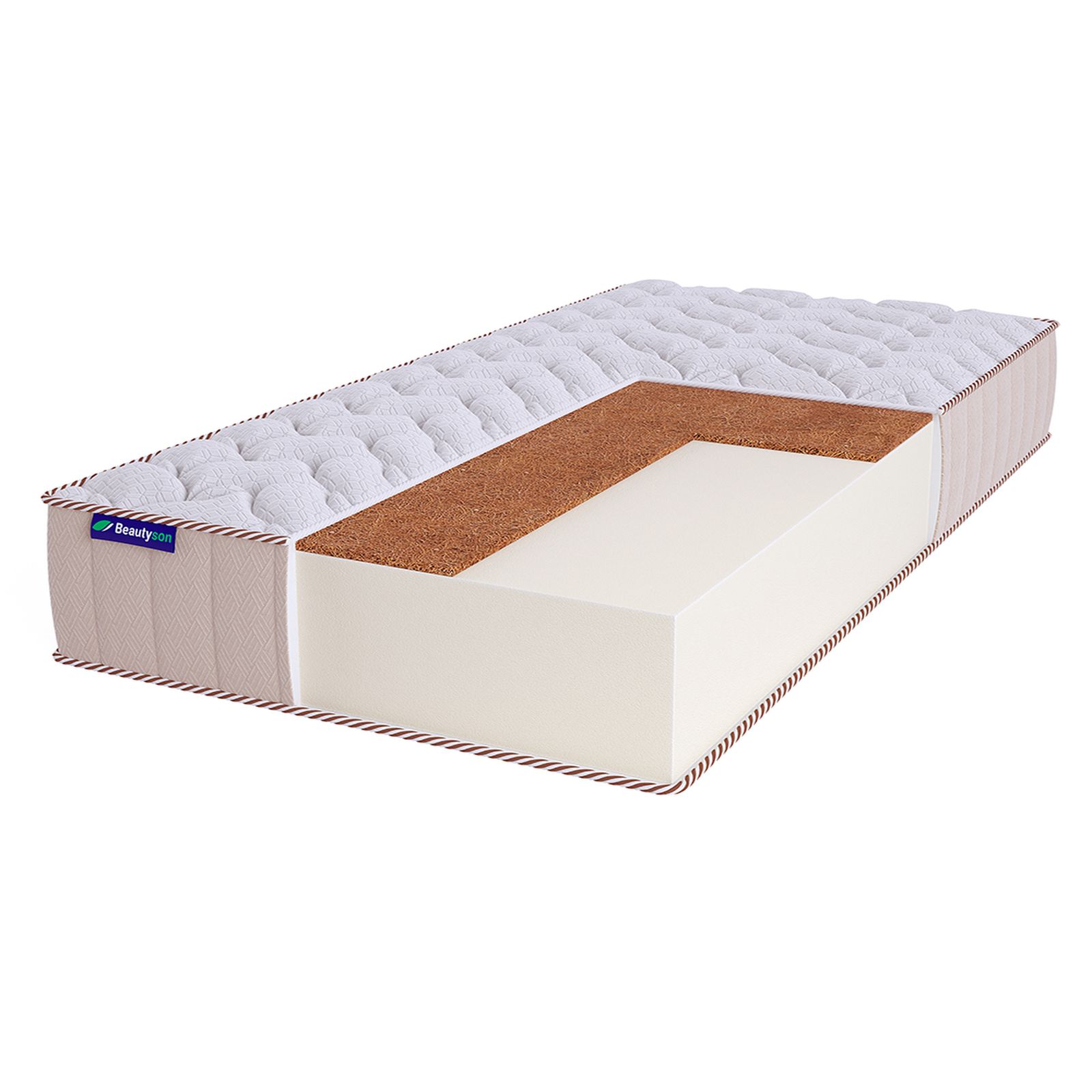 Матрас Beautyson Roll Foam 18 Cocos Lux, 80х145, 21 см, беспружинный