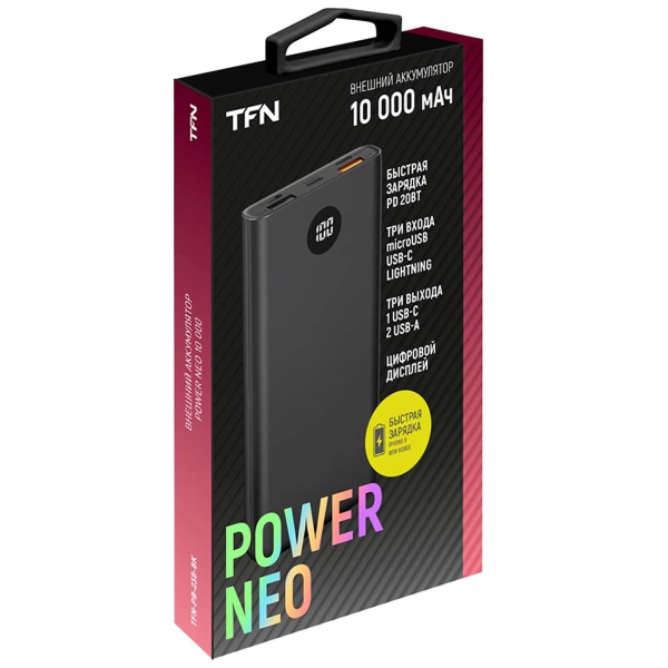 Внешний аккумулятор TFN Power Neo 10000 мАч Black (TFN-PB-238-BK)