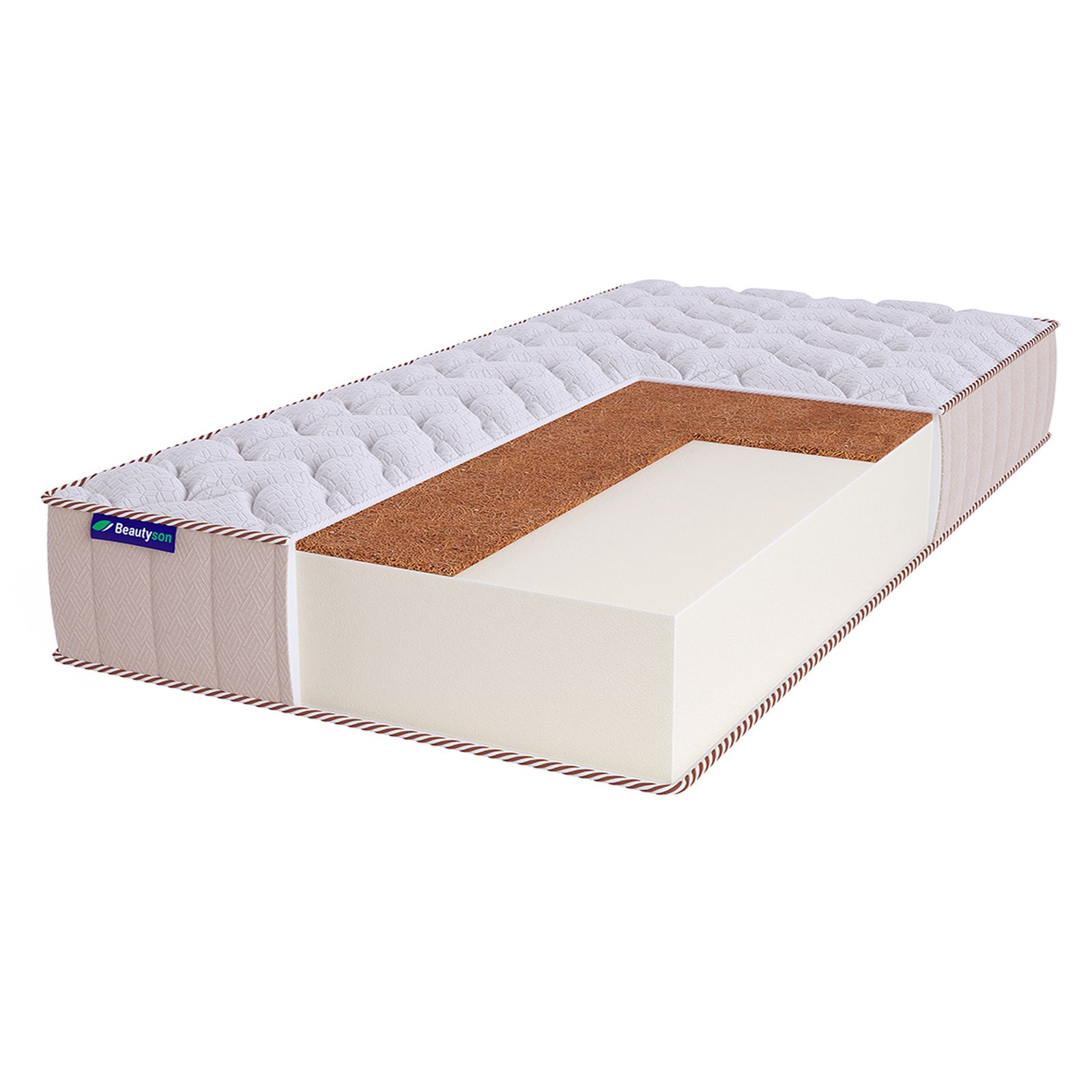 Матрас Beautyson Roll Foam 18 Cocos Lux, 65х165, 21 см, беспружинный