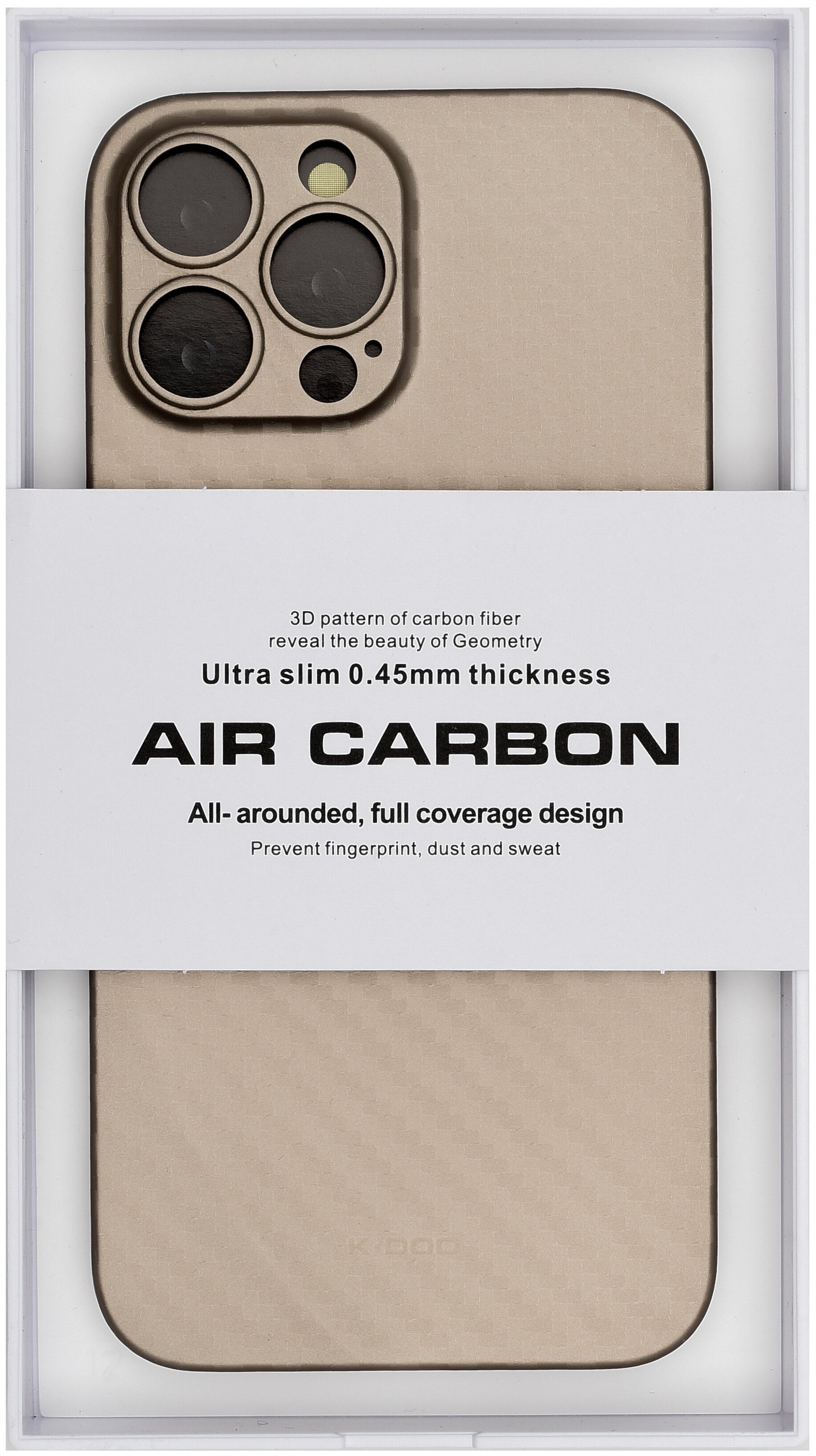 Чехол для iPhone 13 Pro Max "AIR Carbon" Золотой