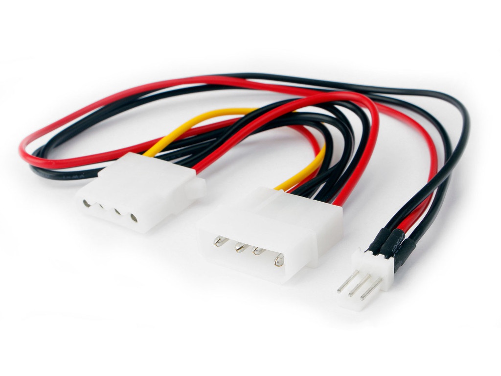 Кабель Gembird Molex - Molex/3 pin вилка-розетка м CC-PSU-5