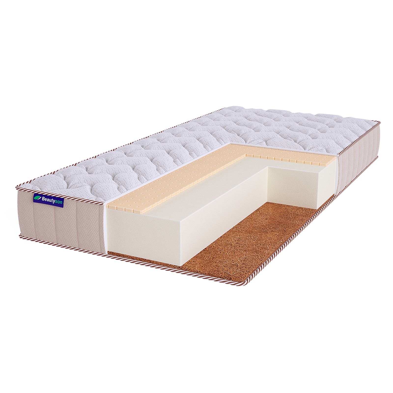 Матрас Beautyson Roll Foam Hard 14 Balance Lux, 145х170, 18 см, беспружинный