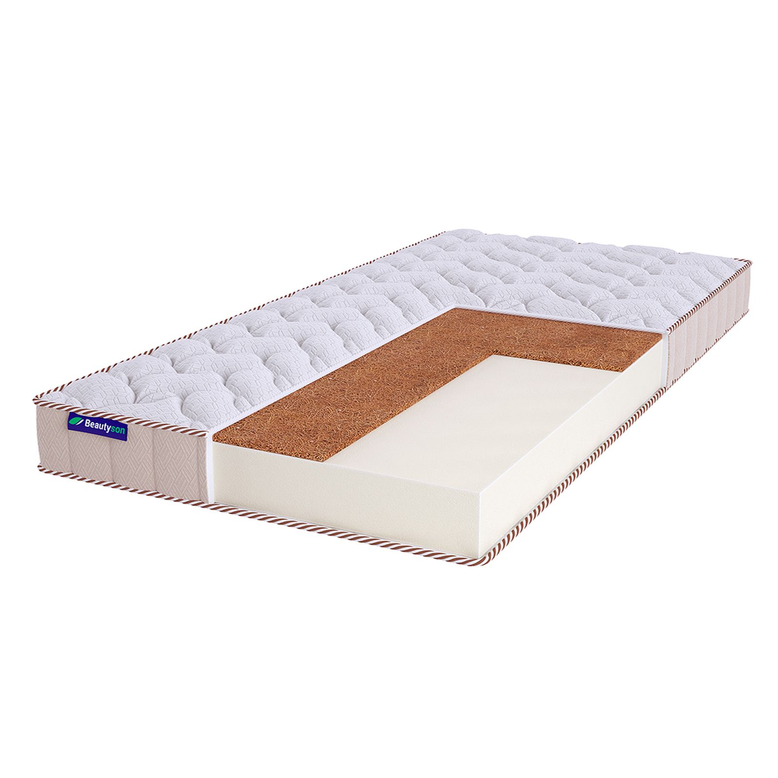 Матрас Beautyson Roll Foam 10 Cocos Lux, 85х200, 13 см, беспружинный