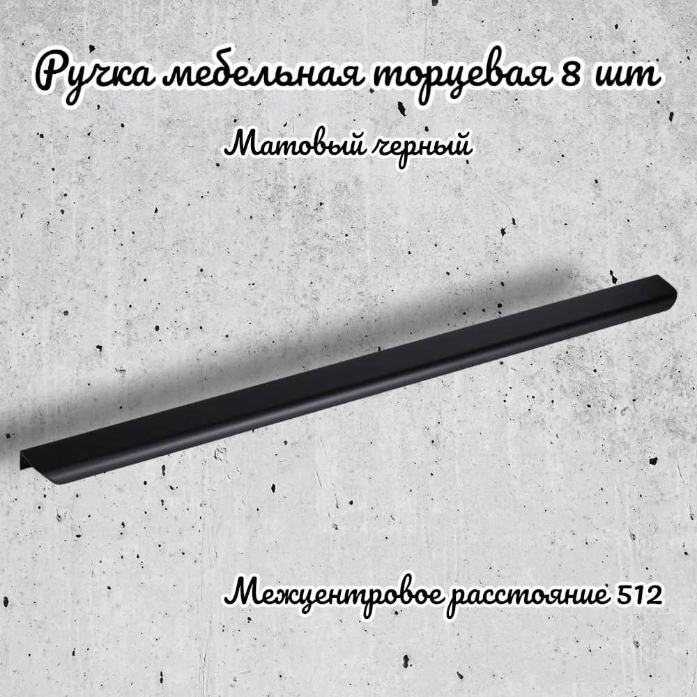 Ручка торцевая Inred IN.01.1142-11-0 656827 матовый черный, комплект 8 предметов
