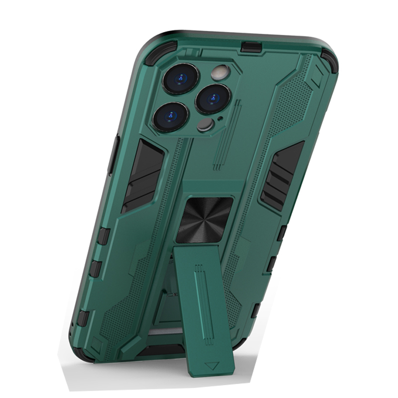 Противоударный чехол с подставкой Transformer для iPhone 12 Pro (зеленый)