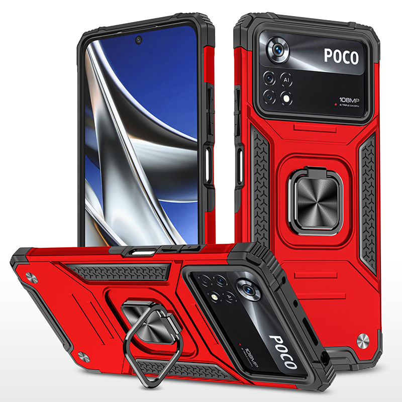 Чехол Legion Case для Poco X4 Pro 5G противоударный, красный