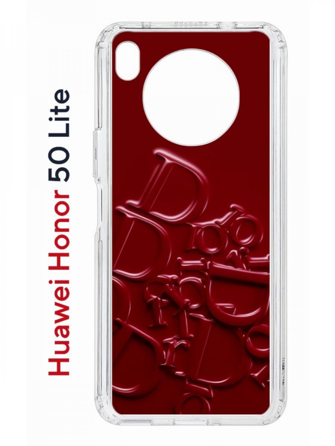 Чехол на Honor 50 Lite, Huawei Nova 8i с принтом Kruche Print Dior, противоударный бампер