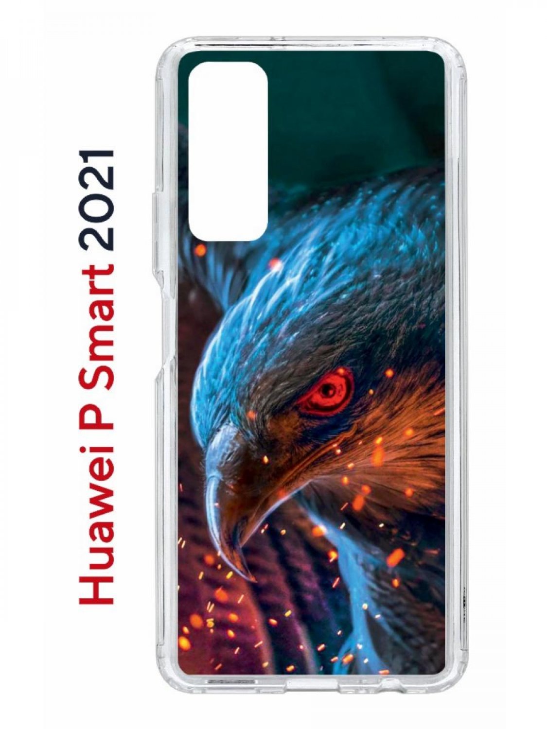 Чехол на Huawei P Smart 2021 с принтом Kruche Print Орел, противоударный бампер