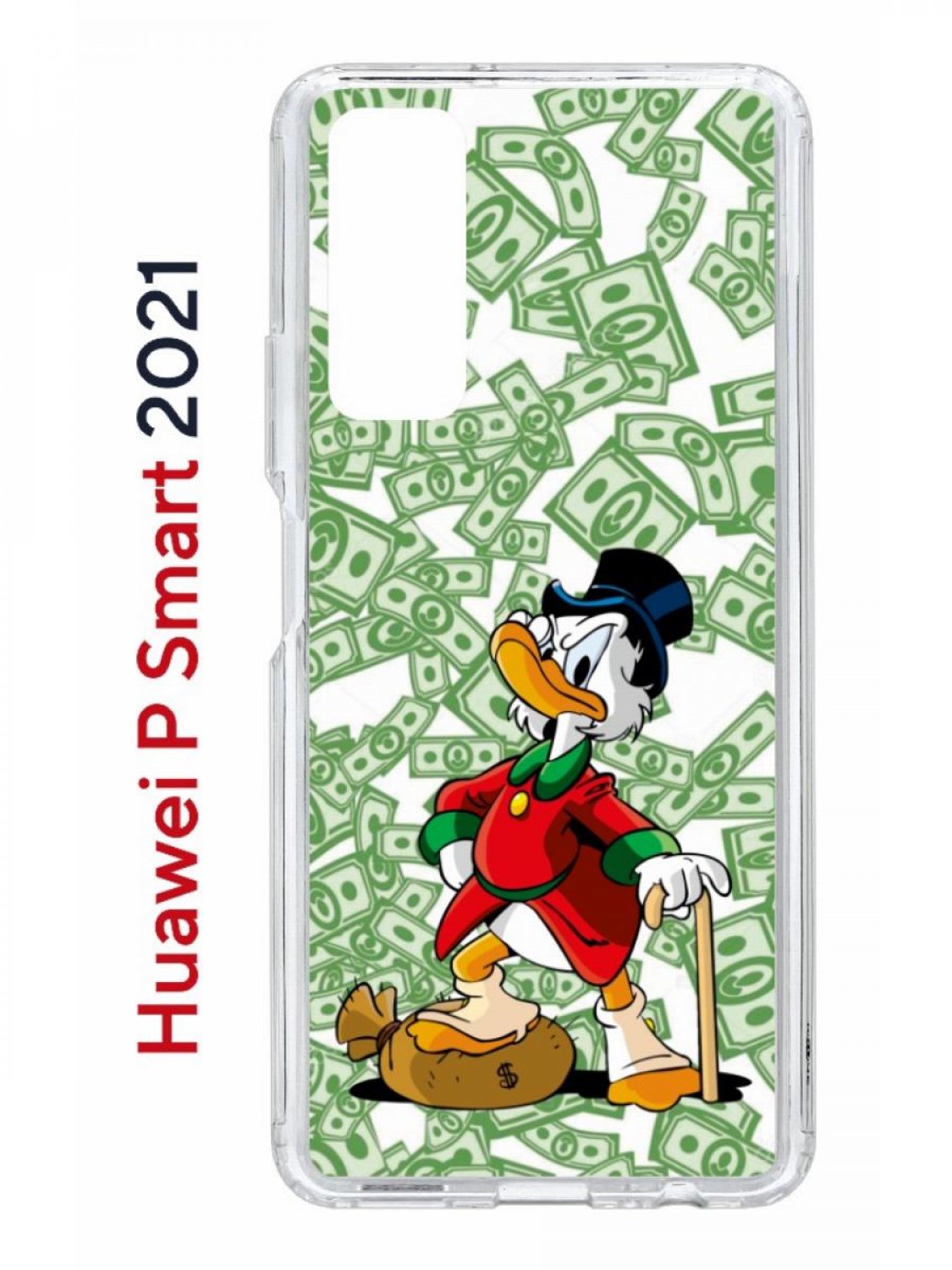 Чехол на Huawei P Smart 2021 с принтом Kruche Print MacMoney, противоударный бампер