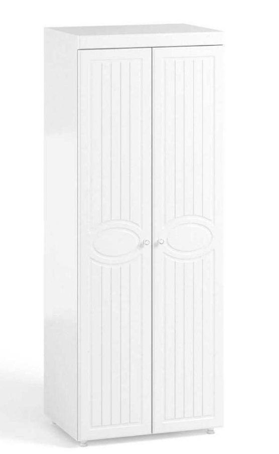 Шкаф 2дв (410) с 2 Большими глухими дверьми Катрин-К МН-42 Монако Белое дерево
