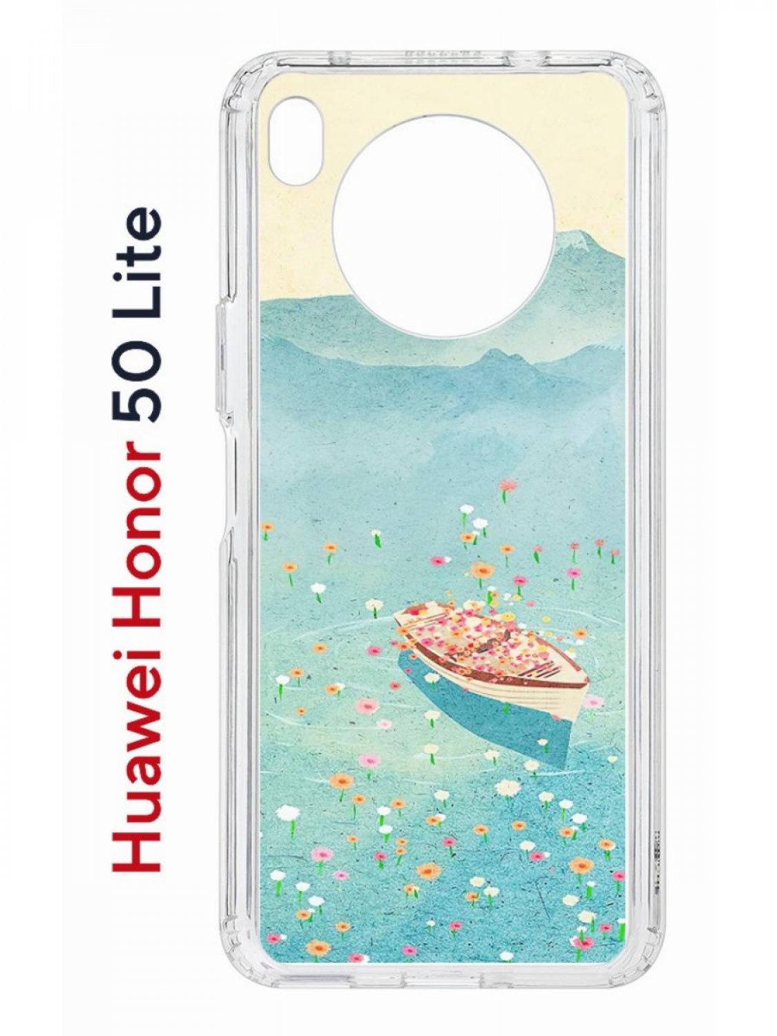 Чехол на Honor 50 Lite, Huawei Nova 8i Kruche Print озеро цветов, противоударный бампер