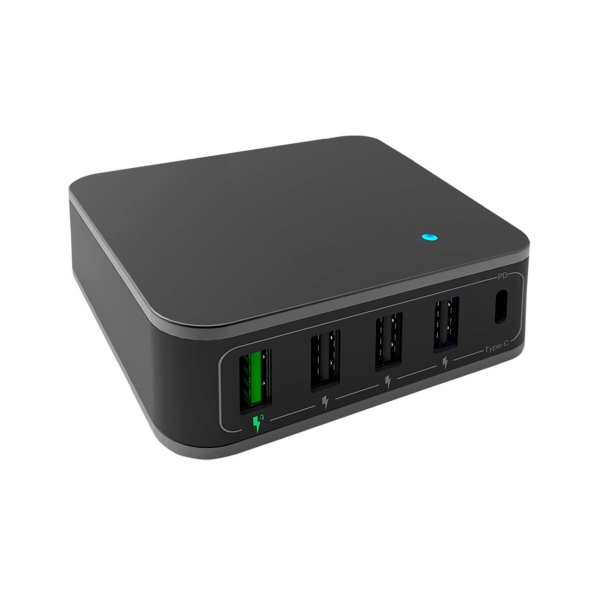 Сетевое зарядное устройство TFN 4 USB/1 USB Type-C, 3 A, (TFN-WC06) black