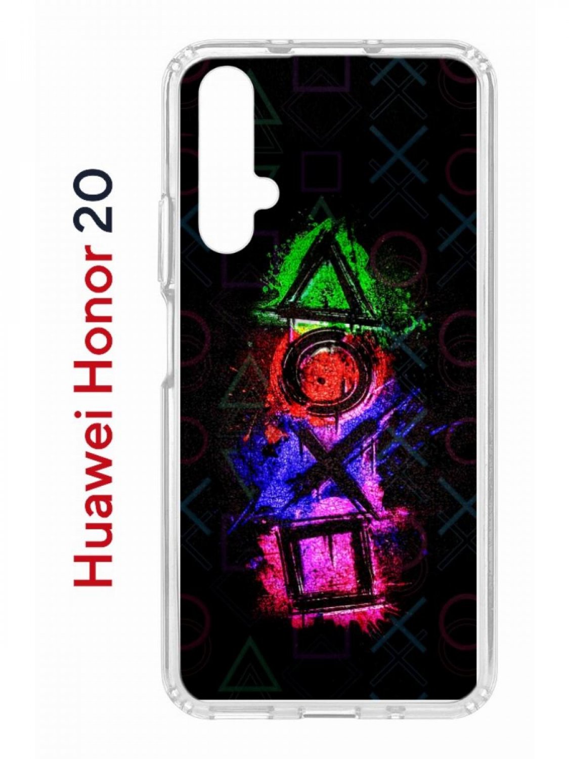 Чехол на Honor 20, Huawei Nova 5T с принтом Kruche Print Гейминг, противоударный бампер