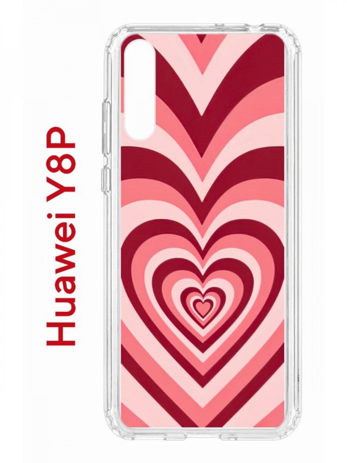 Чехол на Huawei Y8P,P Smart S 2020,Honor 30i Kruche Print Сердце, противоударный бампер