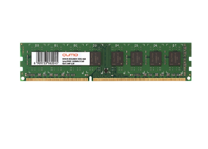 Оперативная память QUMO QUM3U-8G1600N11L (QUM3U-8G1600N11L), DDR3 1x8Gb, 1600MHz