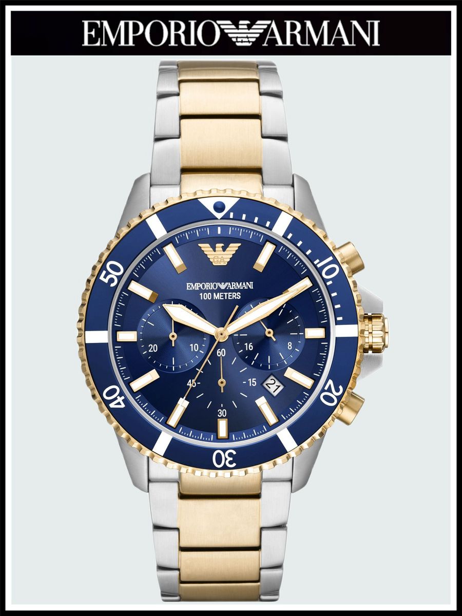Наручные часы мужские Emporio Armani A11362R золотистые/серебристые