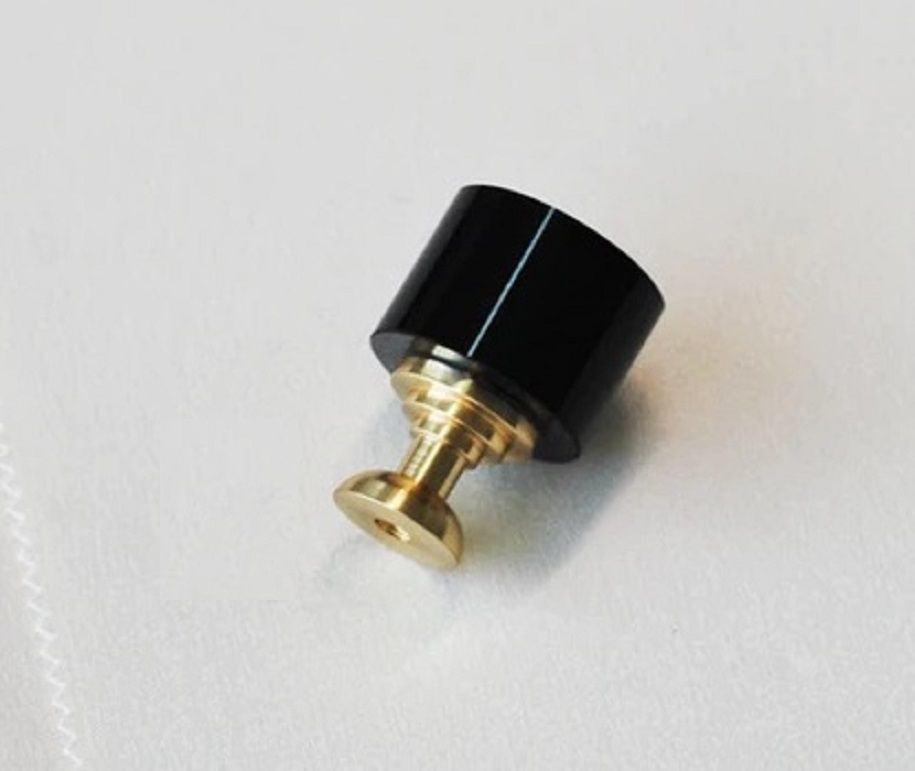 Ручка-кнопка мебельная Black-Glass-and-Gold, D-25 мм, 1 шт.