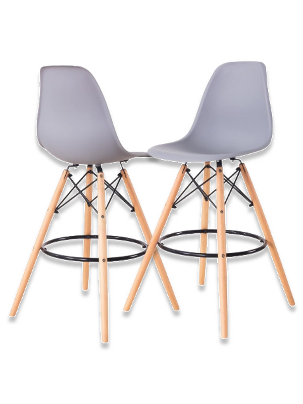 Комплект барных стульев 2 шт. Eames PP-8079 Керри, серый
