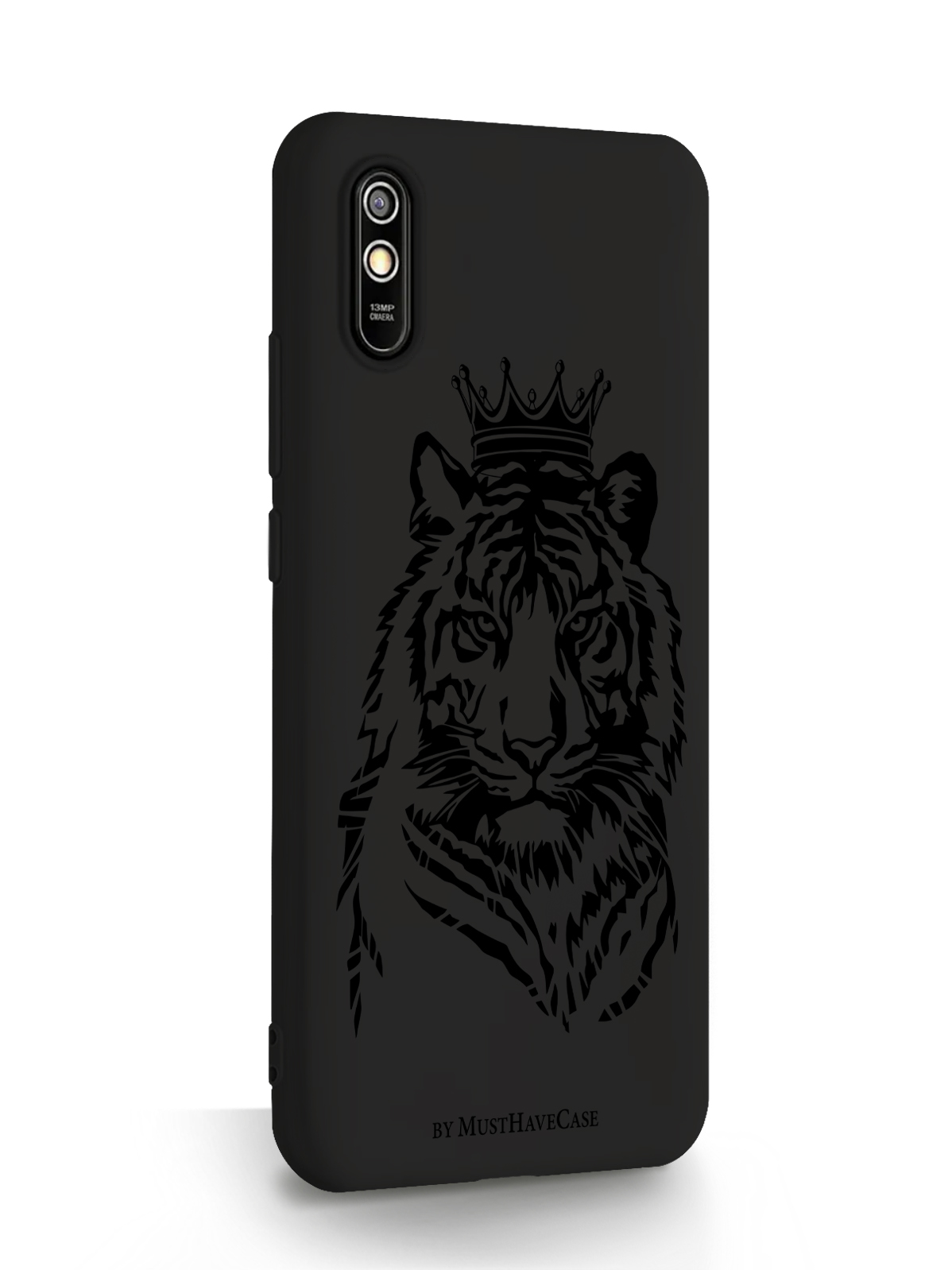 Чехол MustHaveCase для Xiaomi Redmi 9A Тигр с Короной черный