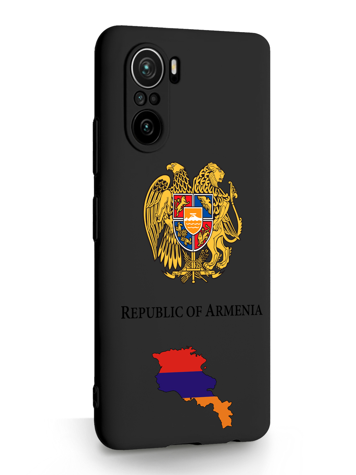 Чехол SignumCase для Xiaomi Poco F3 Герб Армении черный