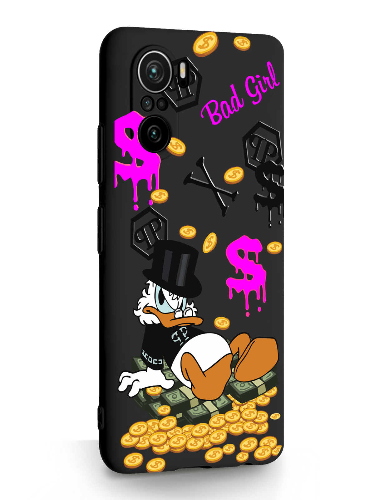 Чехол MustHaveCase для Xiaomi Poco F3 Богатая Утка Bad Girl черный