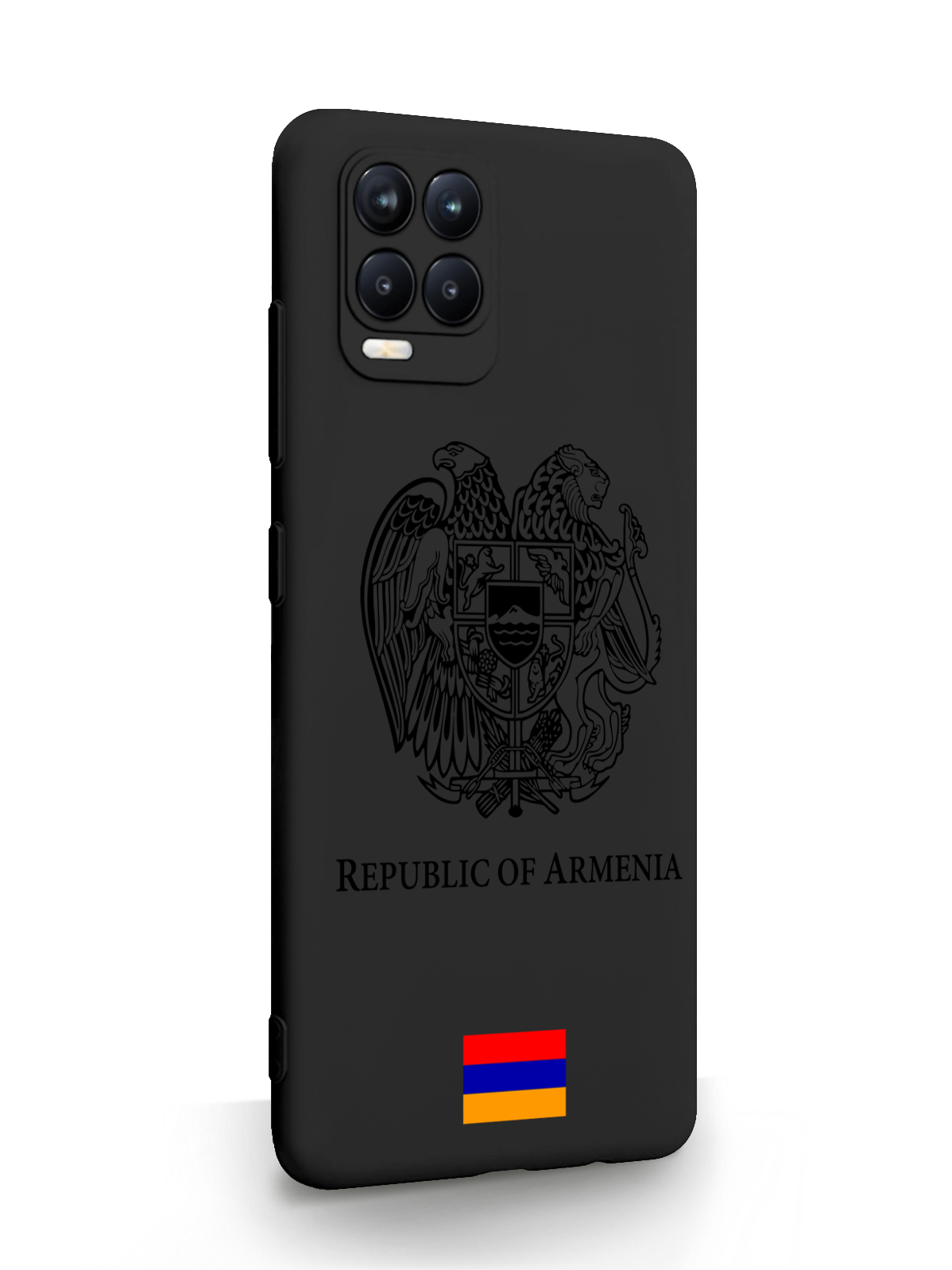 Чехол SignumCase для RealMe 8 Черный лаковый Герб Армении черный