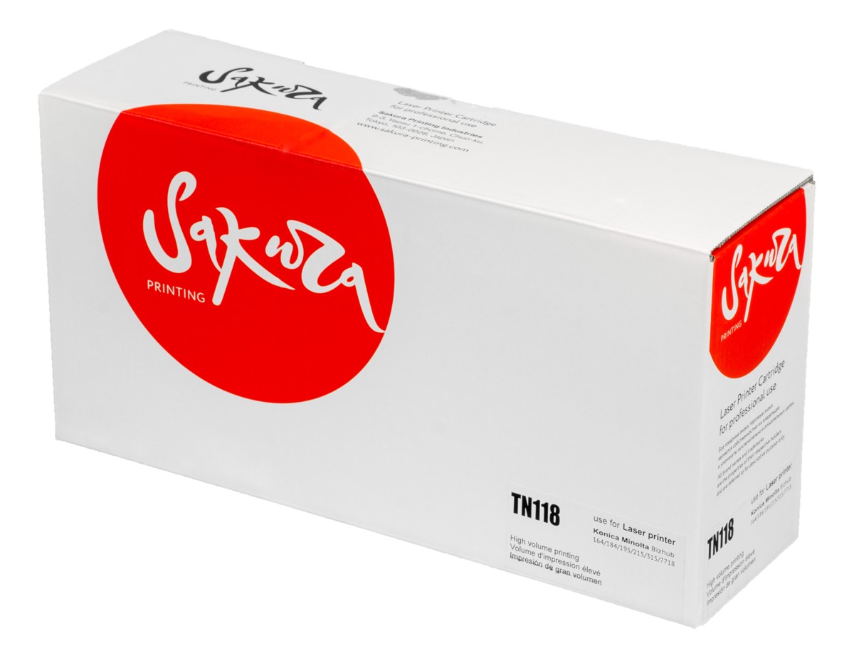 Тонер-туба для лазерного принтера SAKURA KMTN-118 SAKMTN-118 Black, совместимый