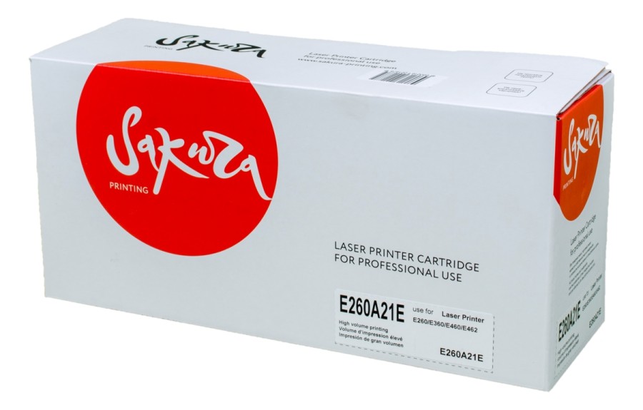 Картридж для лазерного принтера SAKURA E260A21E SAE260A21E Black, совместимый