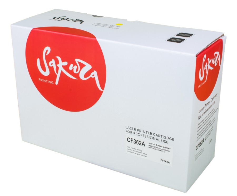 Картридж для лазерного принтера SAKURA CF362A SACF362A Yellow, совместимый