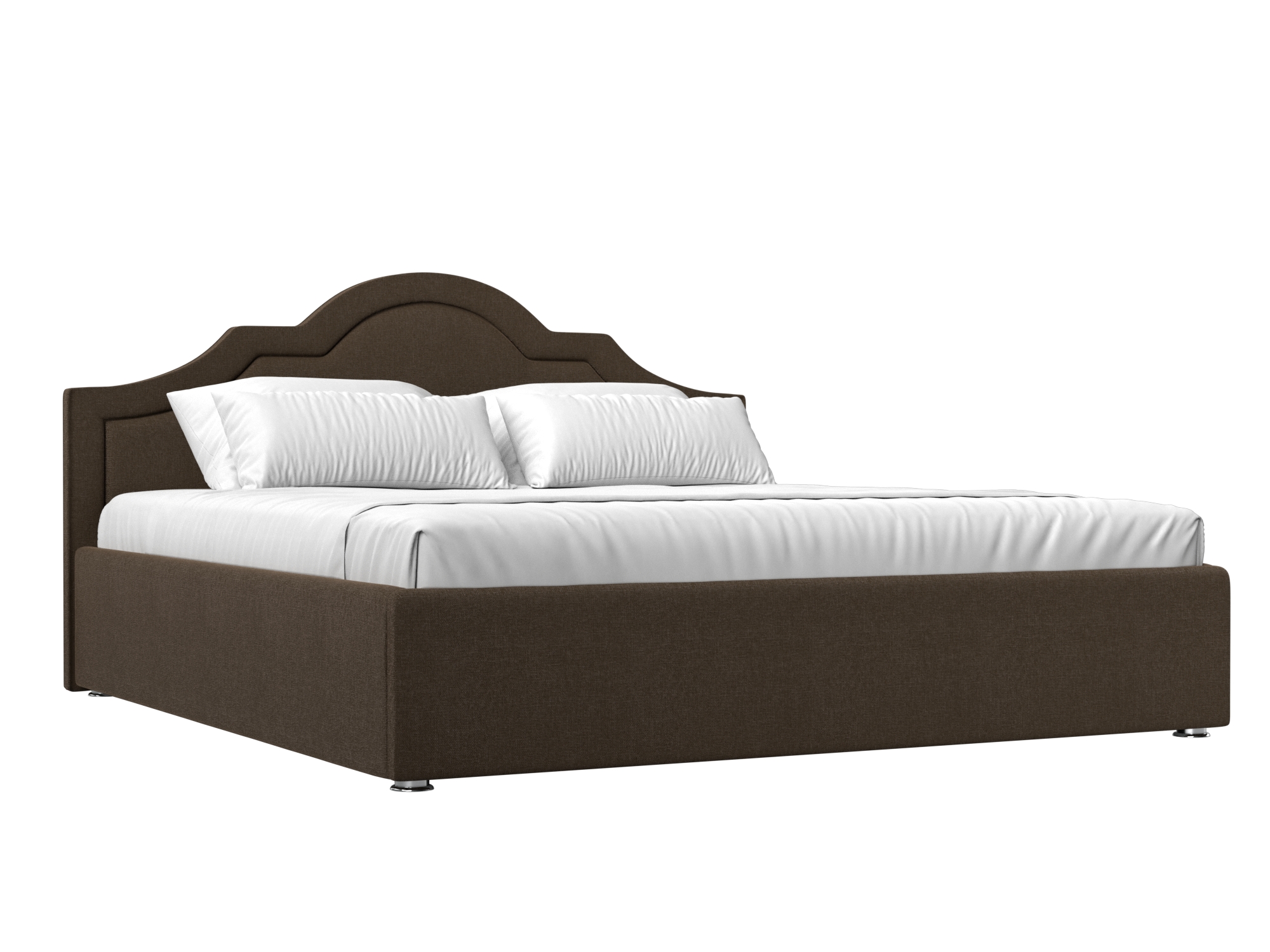 Интерьерная кровать Афина 180 рогожка коричневый
