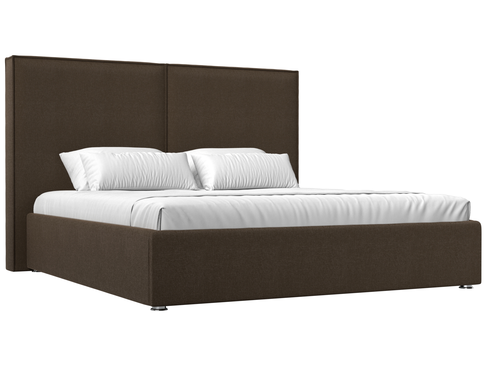 Интерьерная кровать Аура 160 рогожка коричневый