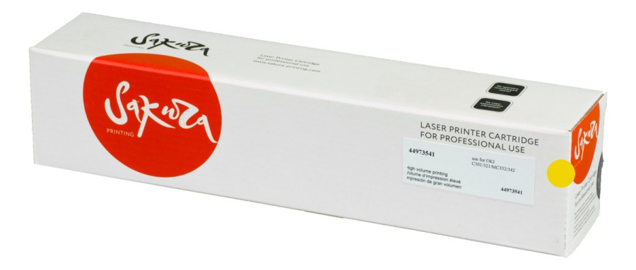 Картридж для лазерного принтера SAKURA 44973541 SA44973541 Yellow, совместимый