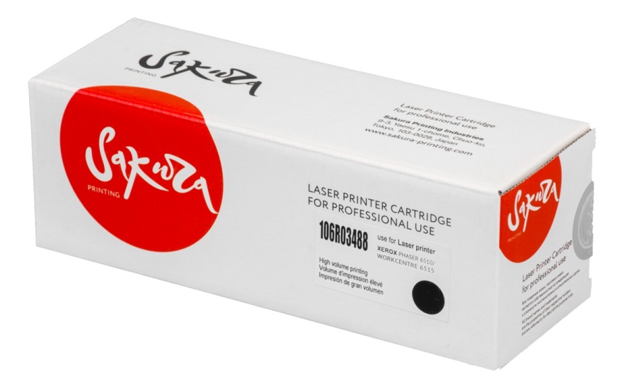 Картридж для лазерного принтера SAKURA 106R03488 SA106R03488 Black, совместимый