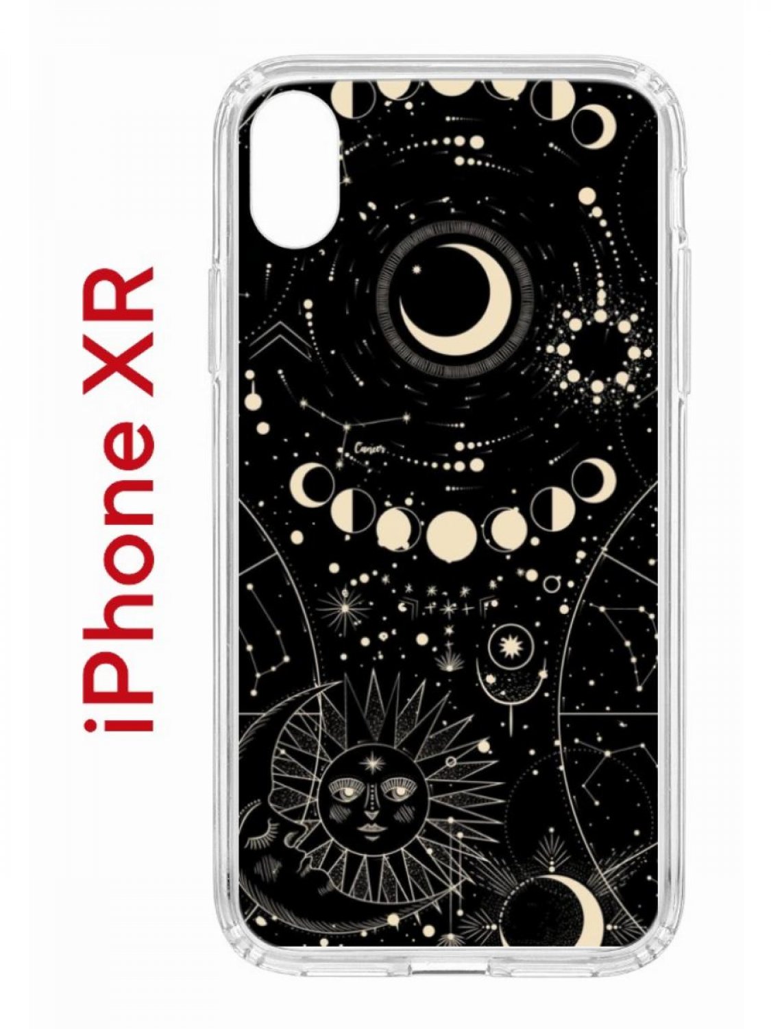 Чехол на iPhone XR с принтом Kruche Print Space, бампер с защитой камеры