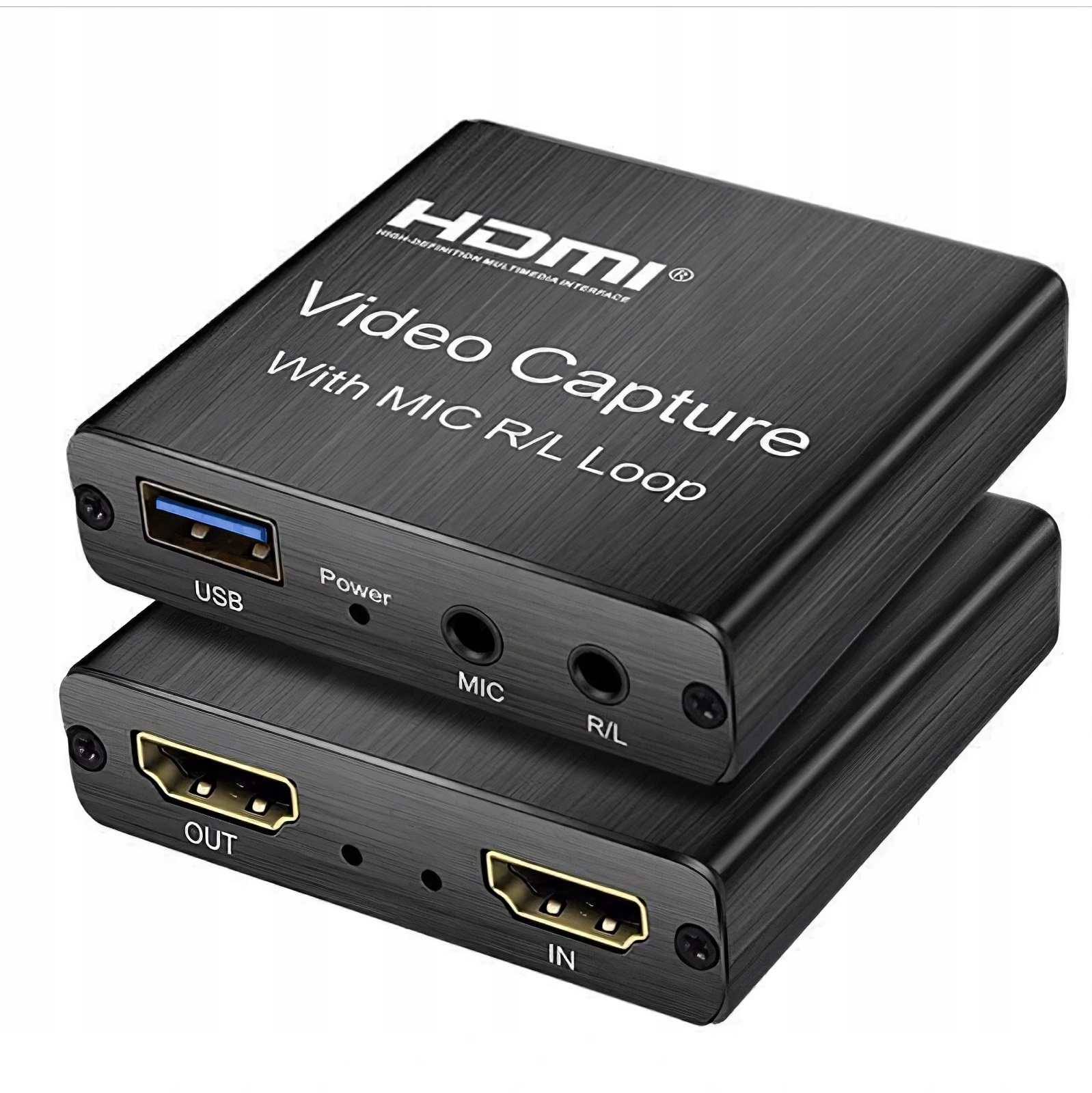 Адаптер видеозахвата HDMI - USB 3.0 1080P с входом для микрофона и выходом AUX, KS-is